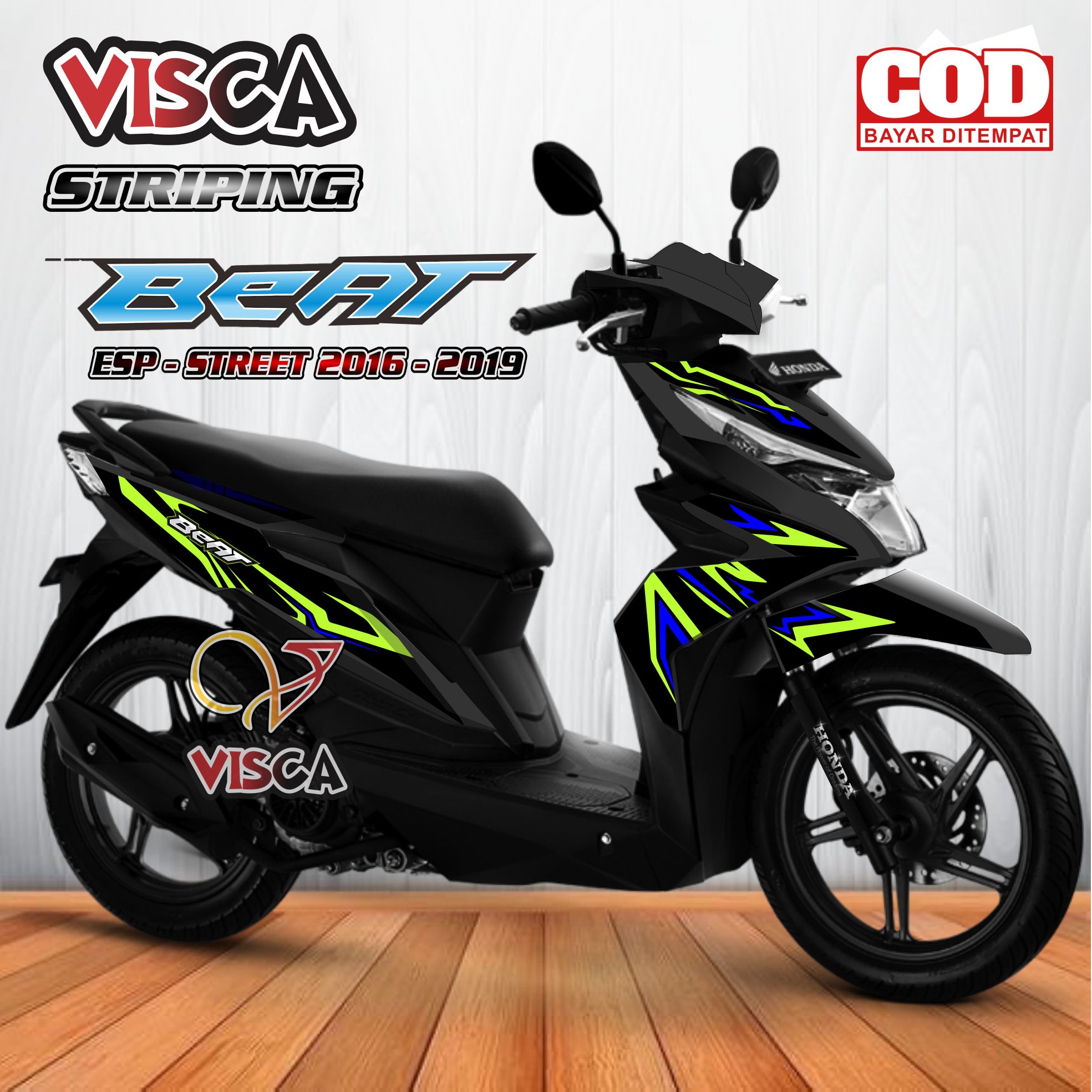 Stiker Striping Beat Esp 2016 - 2019 Variasi Racing 01 | Lazada Indonesia
