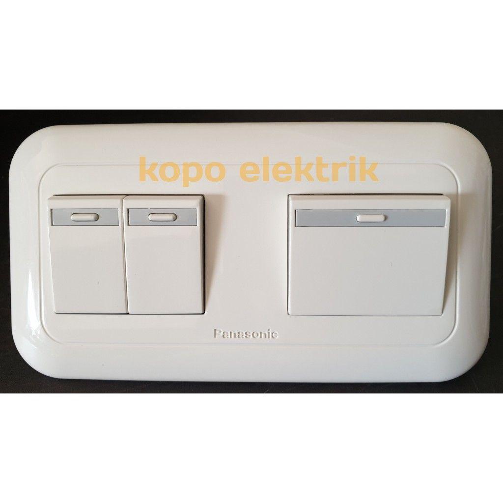 Panasonic Saklar Engkel Besar + Saklar Seri 2 Gang Wide Tanam IB ...