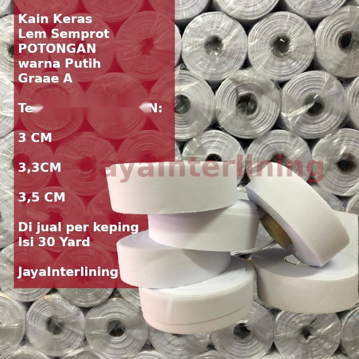 kain keras Manset Klep interlining semprot lem potongan | Lazada Indonesia
