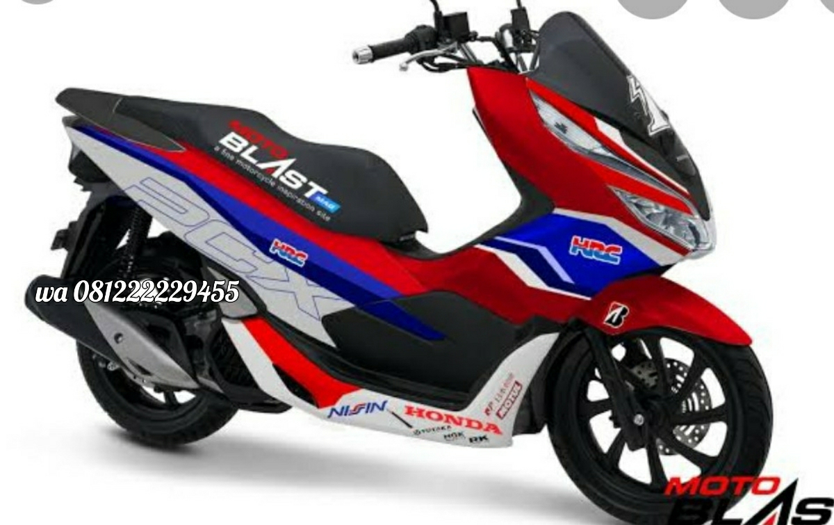 Decal Pcx full body merah elegant premium sticker pcx full body ...