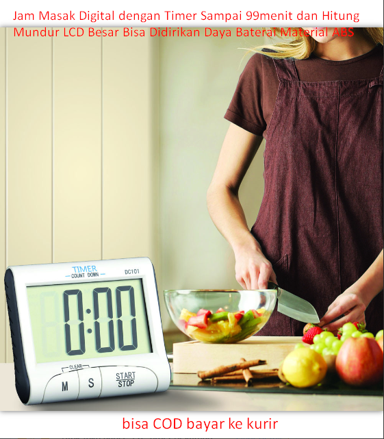 Jam Masak Digital dengan Timer Sampai 99menit dan Hitung Mundur LCD ...