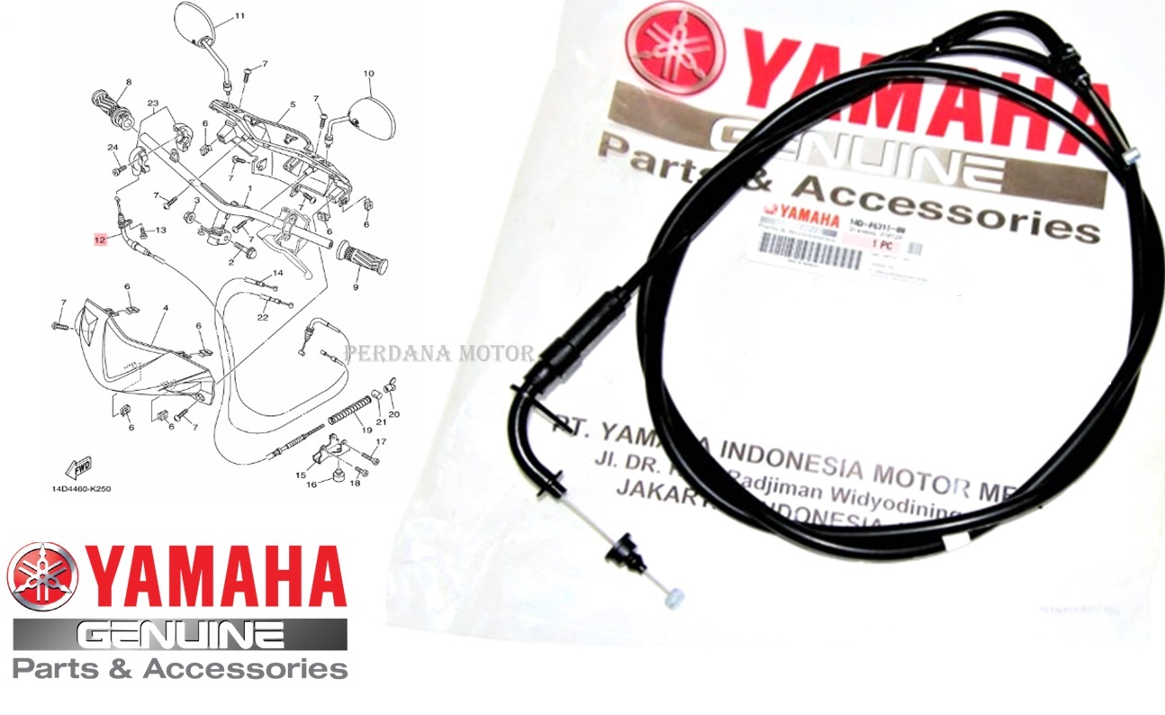 Kabel Gas cable Gas Throttle Gas Yamaha Mio Soul Fino 115 Mio New 14D ...