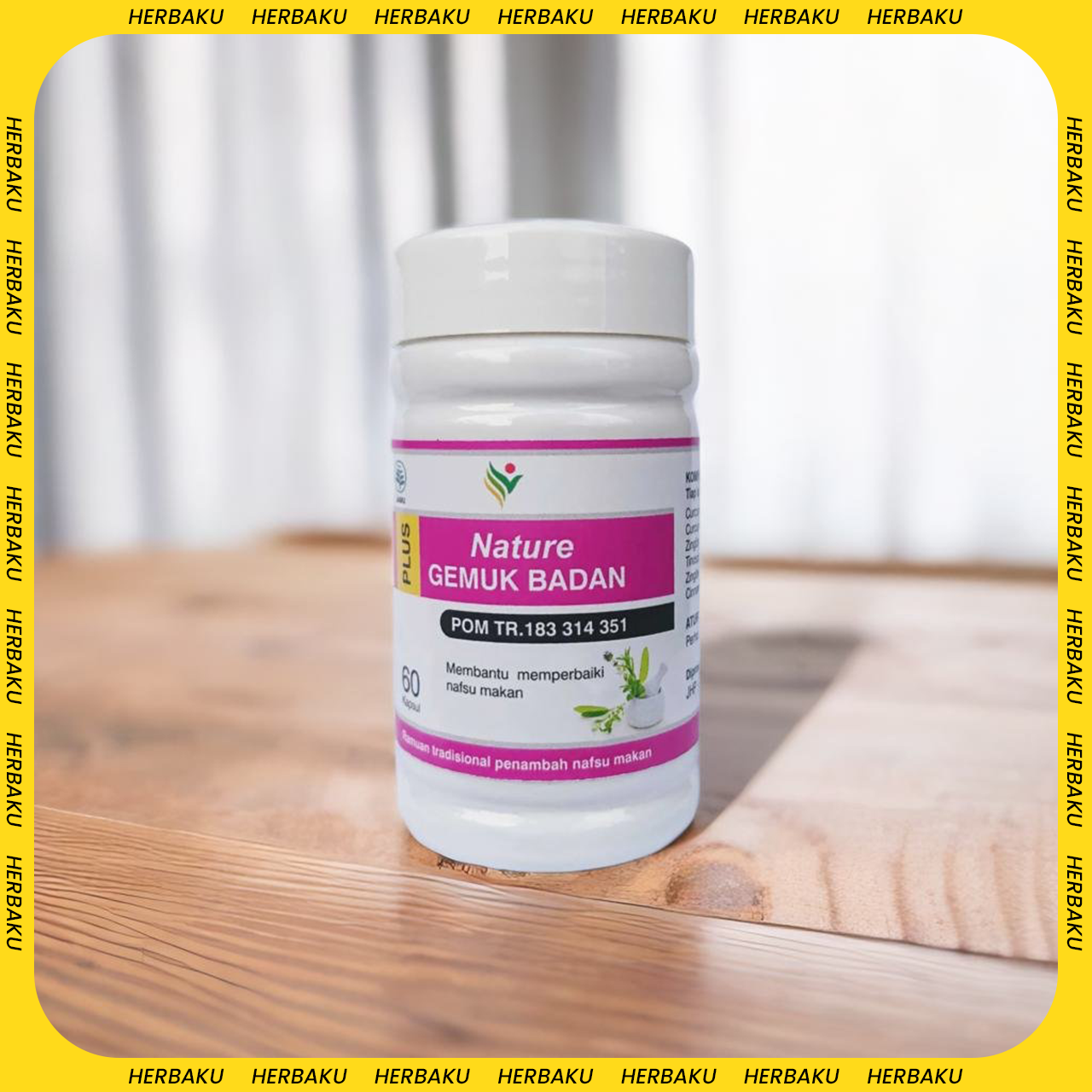 Suplemen Alami Nature Gemuk Badan 60 Kapsul untuk Menambah Berat Badan ...