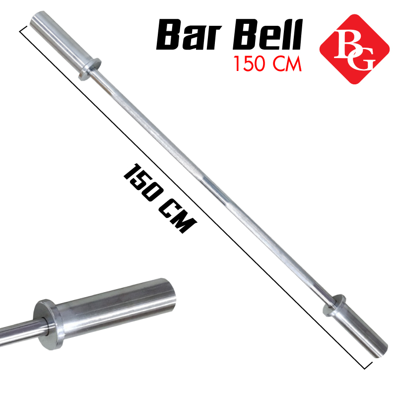 BG SPORT Barbell Rod Stick Alat Olahraga Fitness Angkat Besi 150Cm Free ...