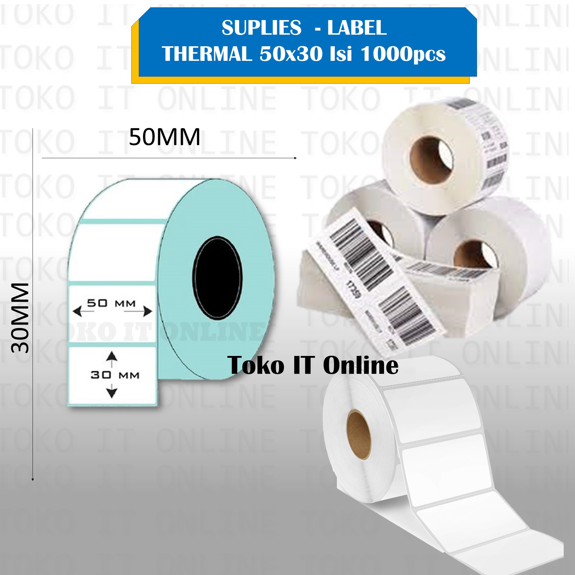 Label Thermal 50x30 isi 1,000pc Stiker Laboratorium Apotek Rumah Sakit ...