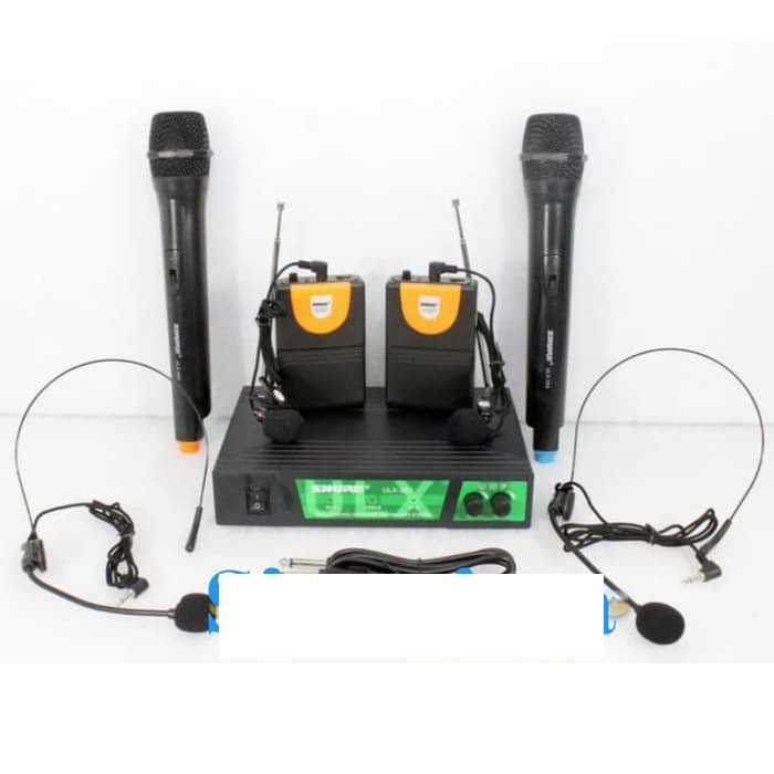 MIC WIRELESS SHURE ULX - 202( 2bh mic pegang + 2BH clip on + 2BH ...