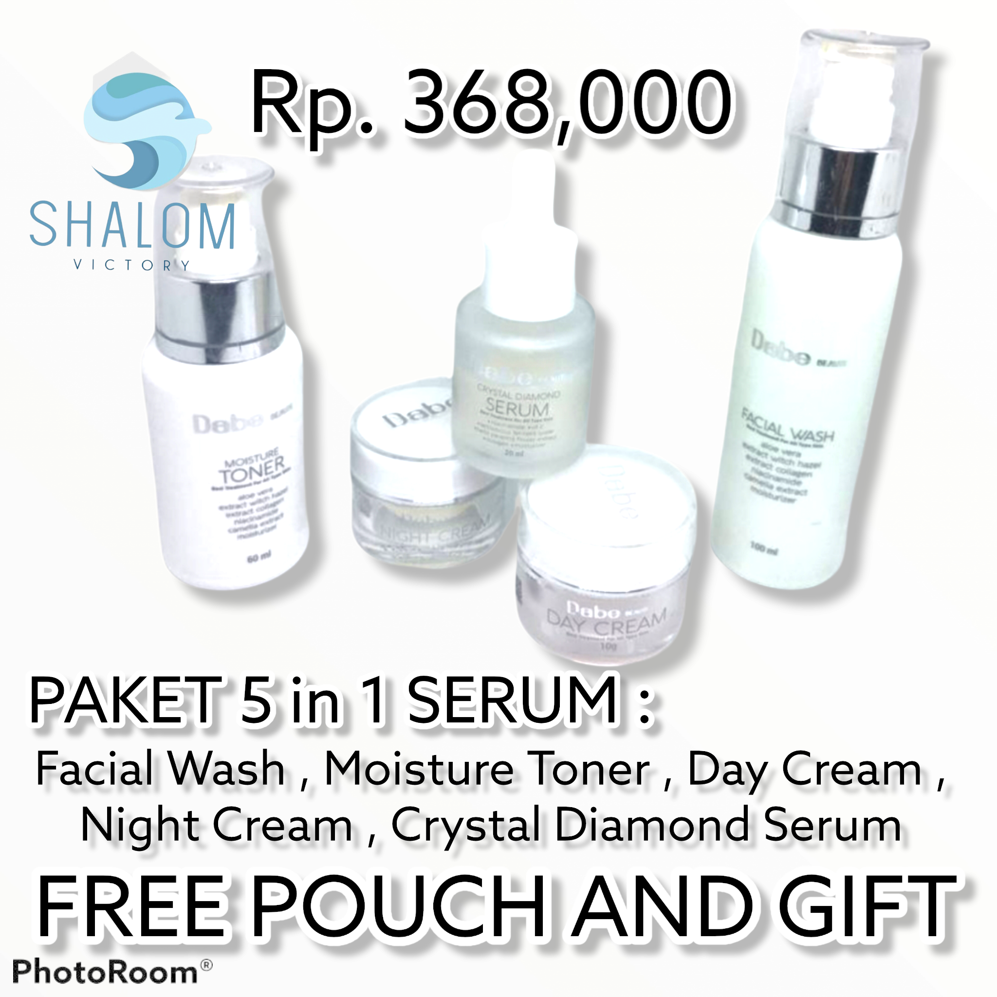 Paket Lengkap Dabe Beaute + Crystal Diamond Serum Dabe Beaute By Bella ...