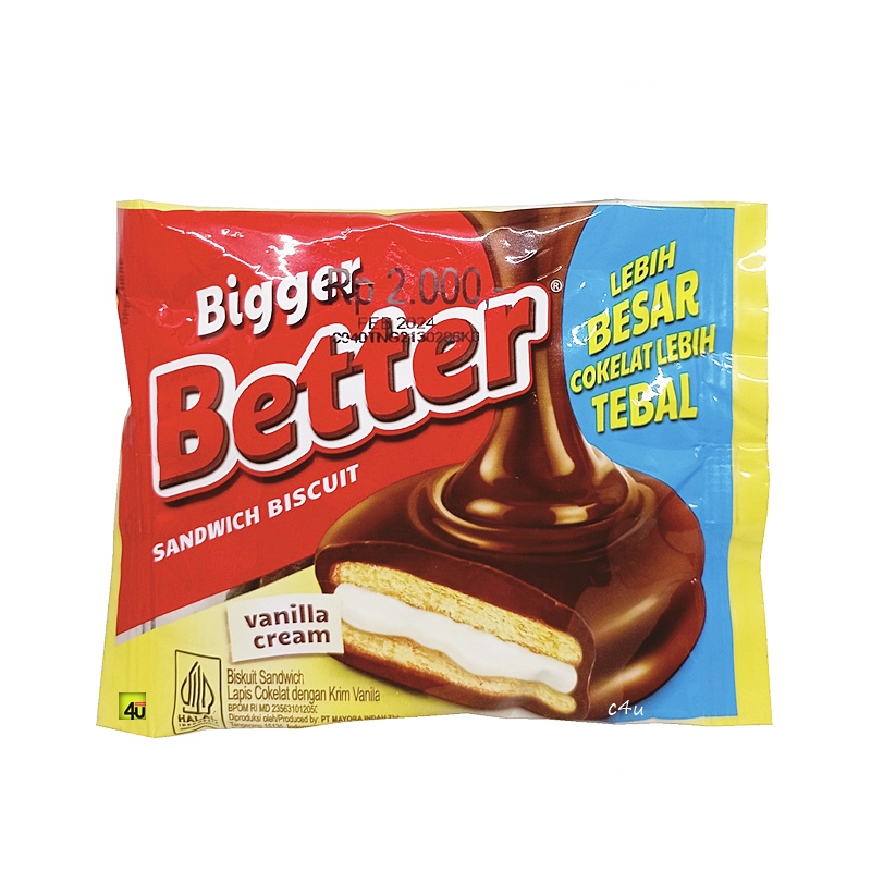 BETTER Bigger - Biskuit Sandwich Vanila Salut Cokelat - 1 SACHET 27 gr ...