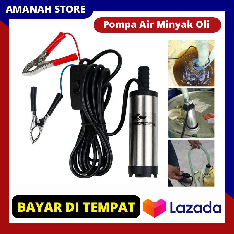 Pompa Air Minyak Oli Bensin Multifungsi 12 V / Pompa Aki / Penyedot ...