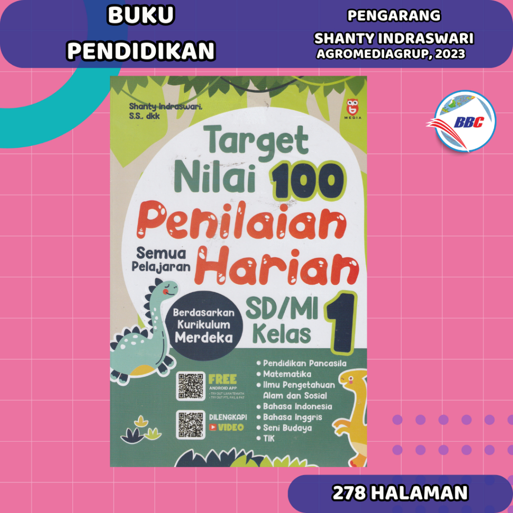 BUKU BELAJAR TARGET NILAI 100 PENILAIAN HARIAN SD/MI KELAS 1 | Lazada ...