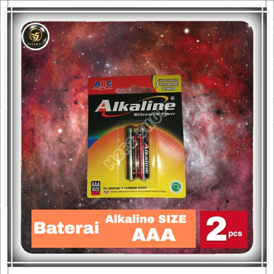 Batu Baterai ABC Alkaline Ukuran AAA LR6 1.5V - 2 pcs (Kemasan Satuan ...