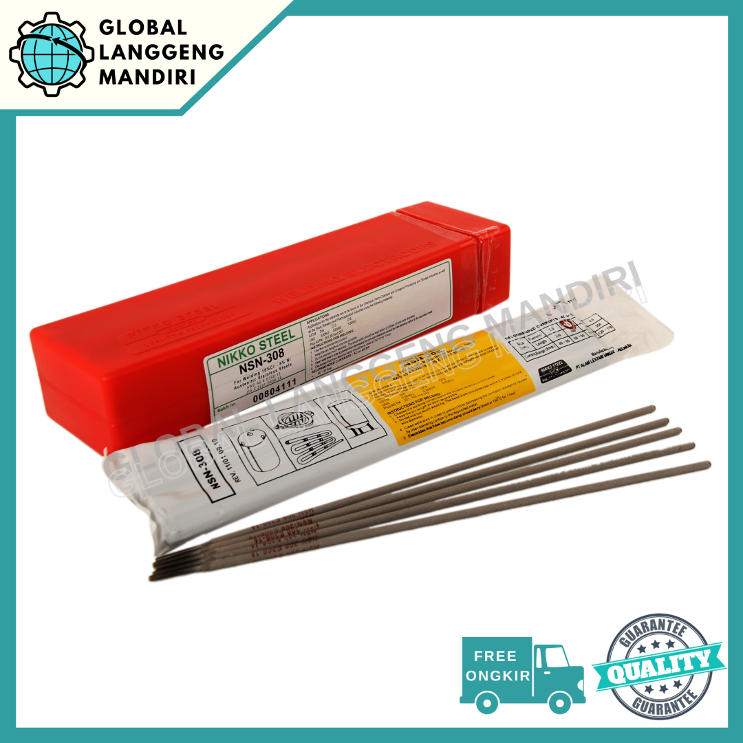 KAWAT LAS STAINLESS NSN308 2.6MM (1KG) NIKKOSTEEL / KAWAT LAS LISTRIK ...