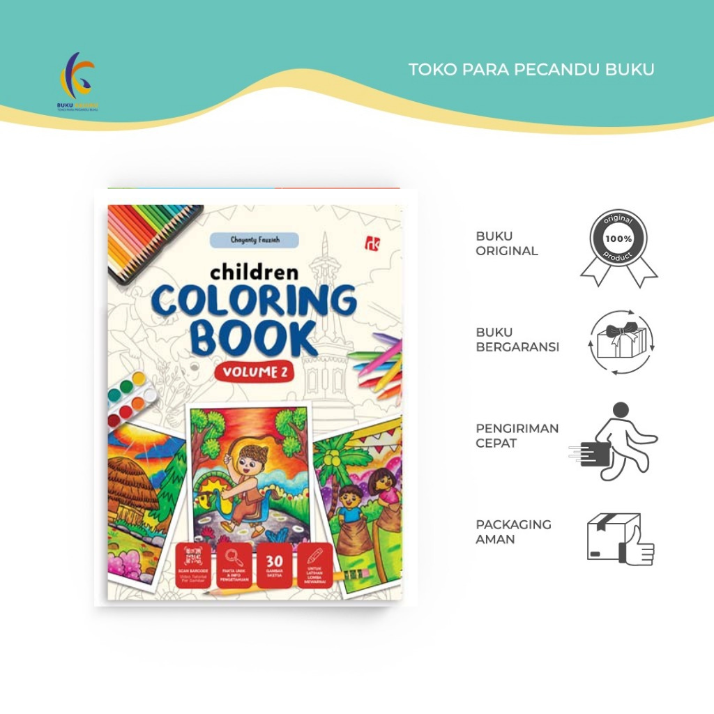 Buku Mewarnai Dan Stiker - Children Coloring Book Volume 1 - Ruang Kata ...