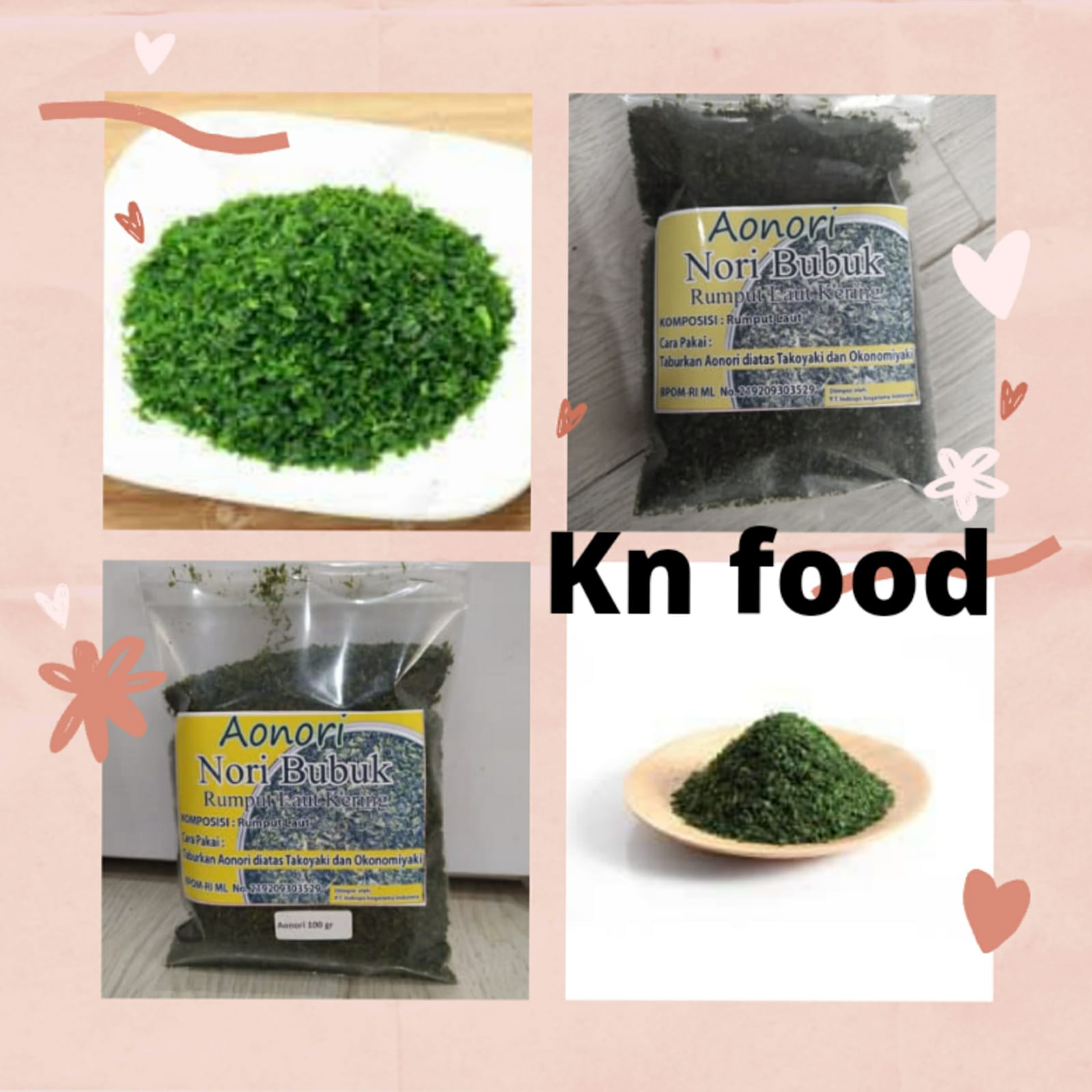 Aonori 100gr share size, nori bubuk, ao nori taburan takoyaki | Lazada Indonesia