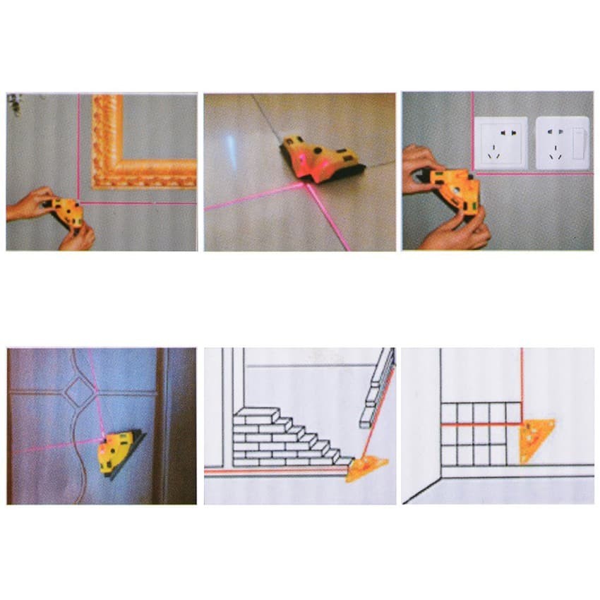 Serbaguna Alat Ukur meteran/waterpass laser siku bangunan 90 Derajat ...