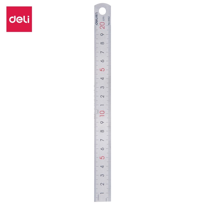 Deli 8462 Drafting / Penggaris-Steel 20cm / Penggaris Besi Deli Ukuran ...