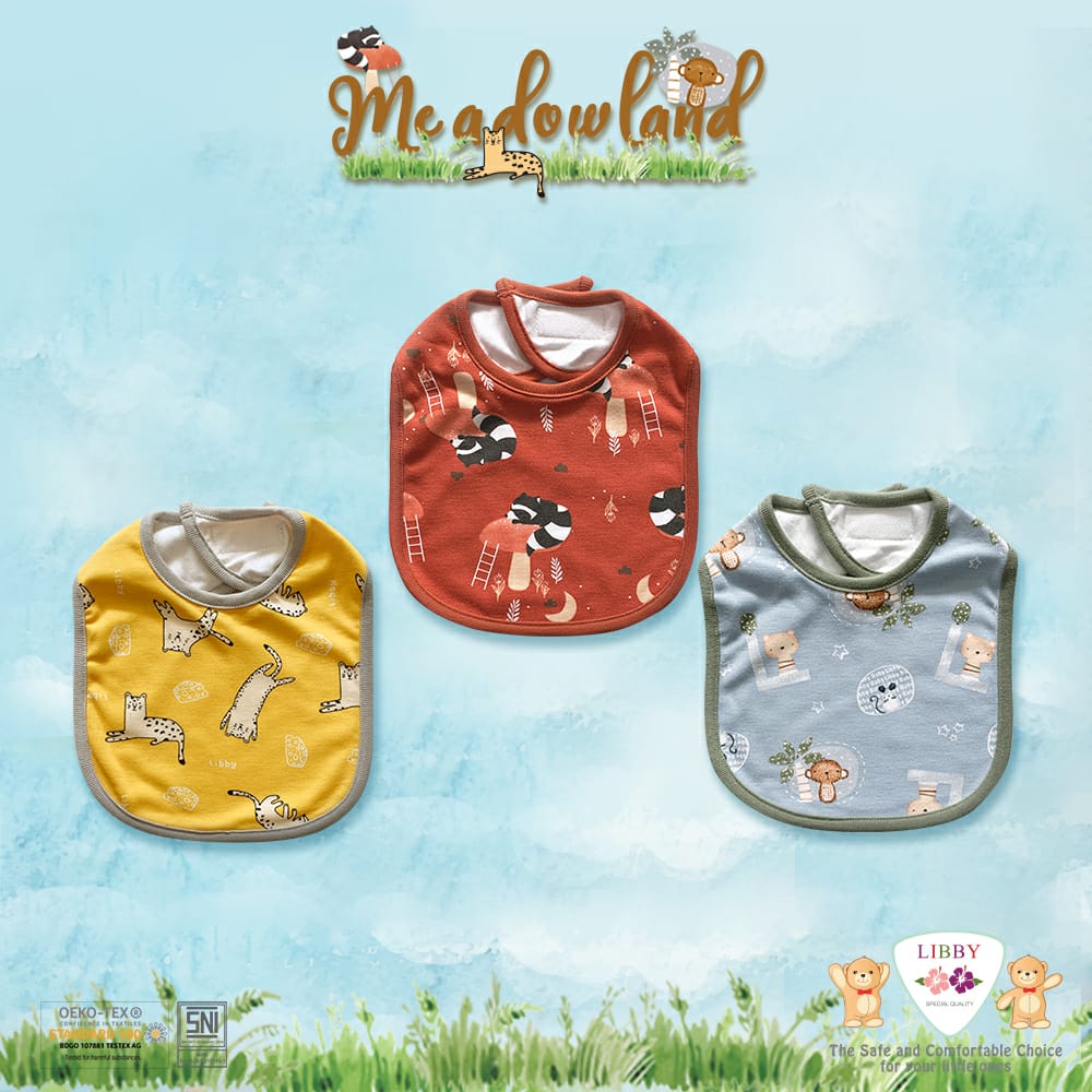 LIBBY Slaber Bayi Full Print Bib Baby (All Size) Perlengkapan Bayi Baru ...