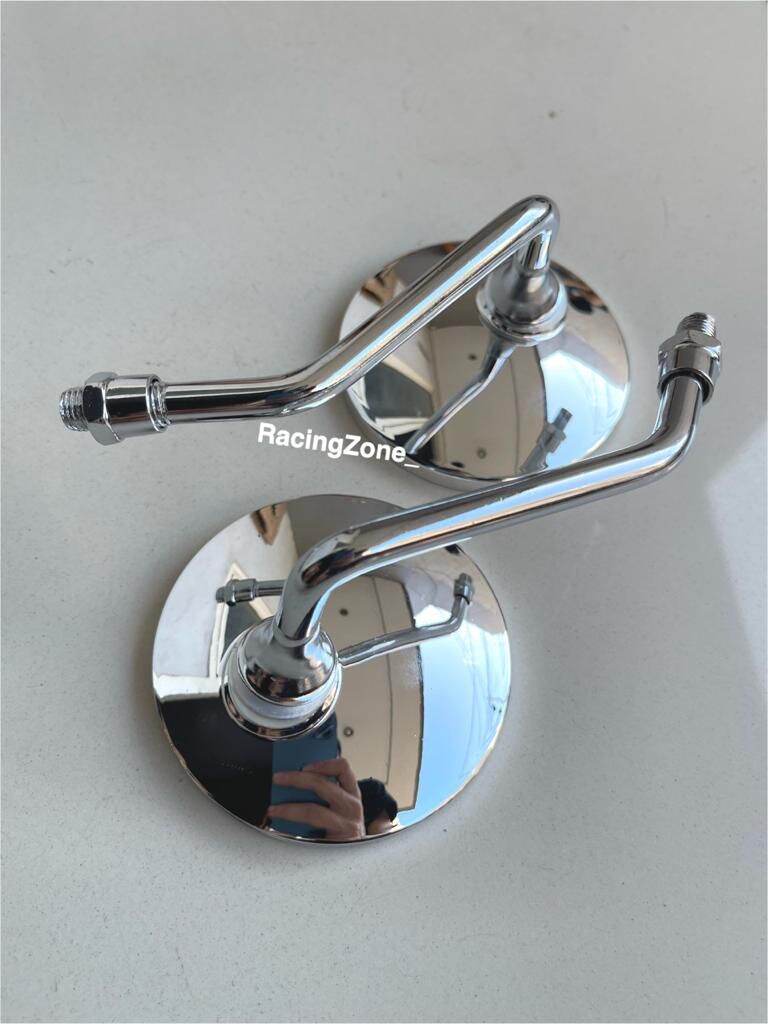 Spion Bulat Retro Clasic Chrome Vespa Chrome Kaca Cembung Honda ...