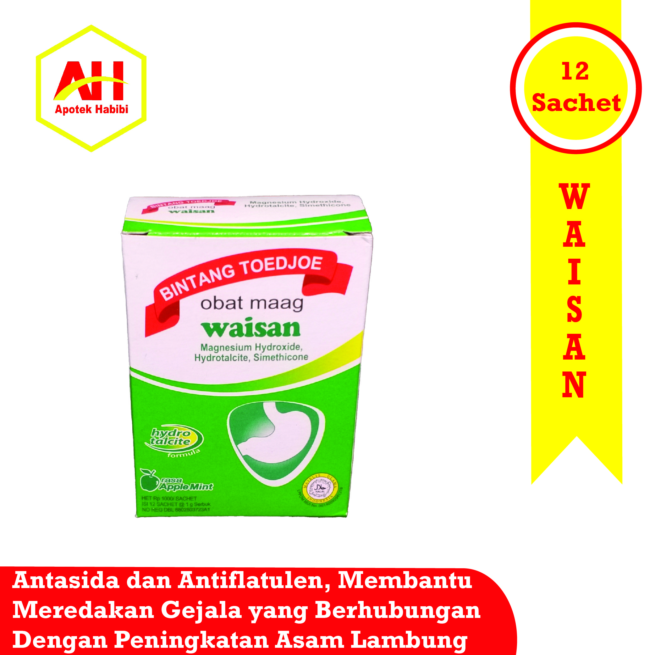 Waisan Waysan box 12 sach Obat Maag waisan | Lazada Indonesia