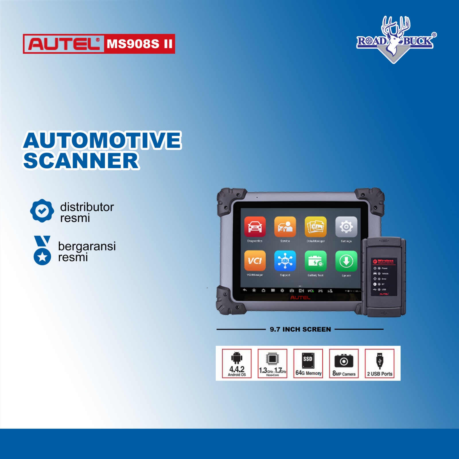 AUTEL MaxiSYS MS908S II Scanner Mobil Programming Coding RESMI ...