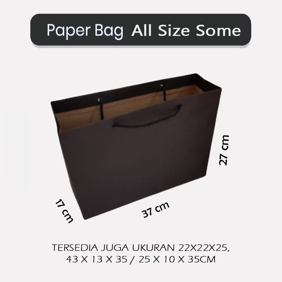 Paper bag polos hitam / paper bag kertas kado murah | Lazada Indonesia