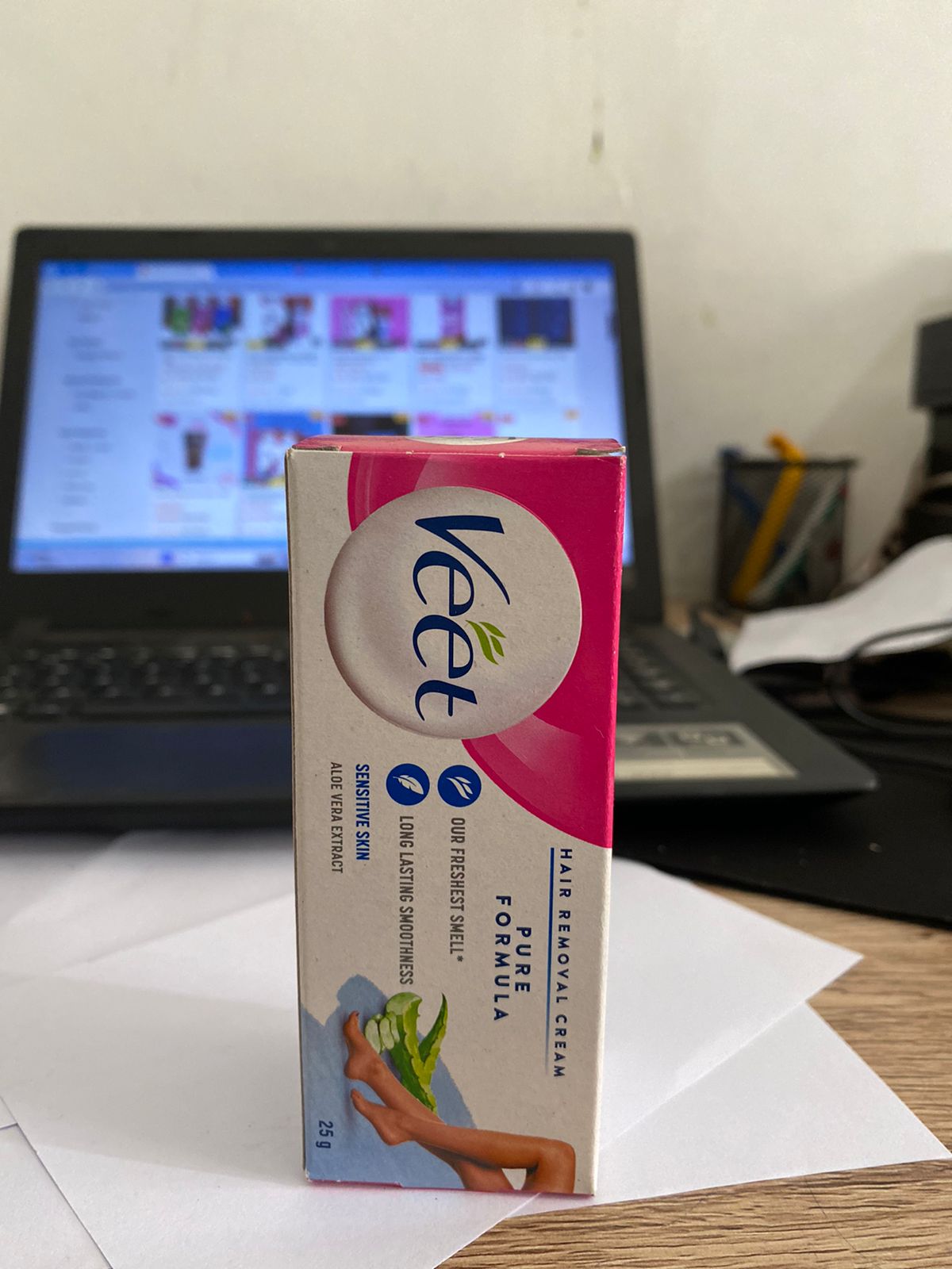 Veet Hair Removal Cream 25gr Normal Pink / Sensitive Blue | Lazada ...