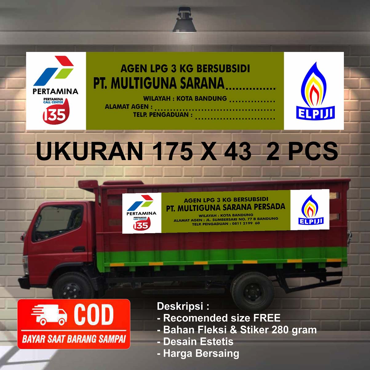 Ambil Promonya >> Spanduk banner plang agen lpg 3 kg untuk dipasang di ...