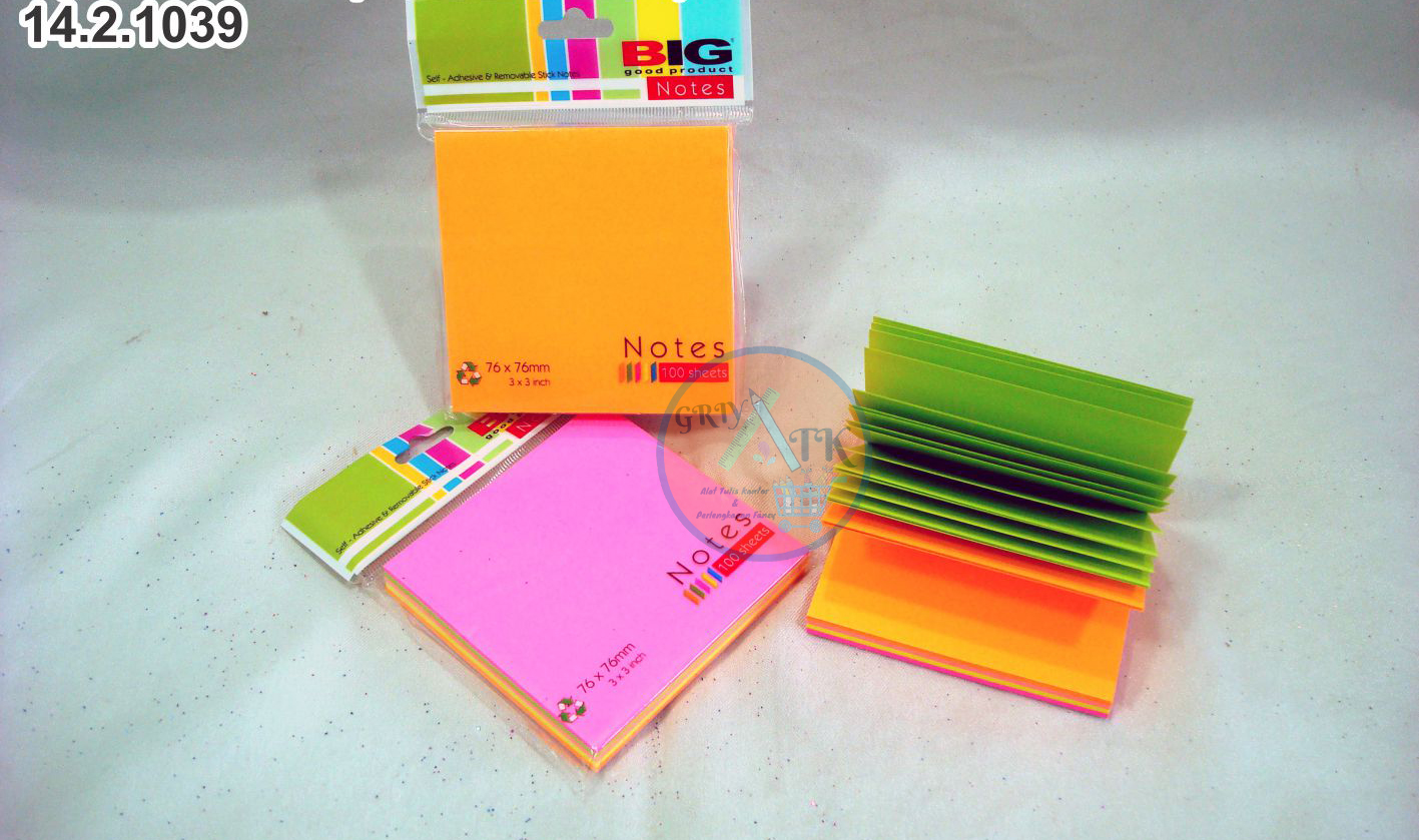 Sticky Note Post It BIG Warna Tumpuk Ukuran 76 x 76 mm Murah | Lazada ...