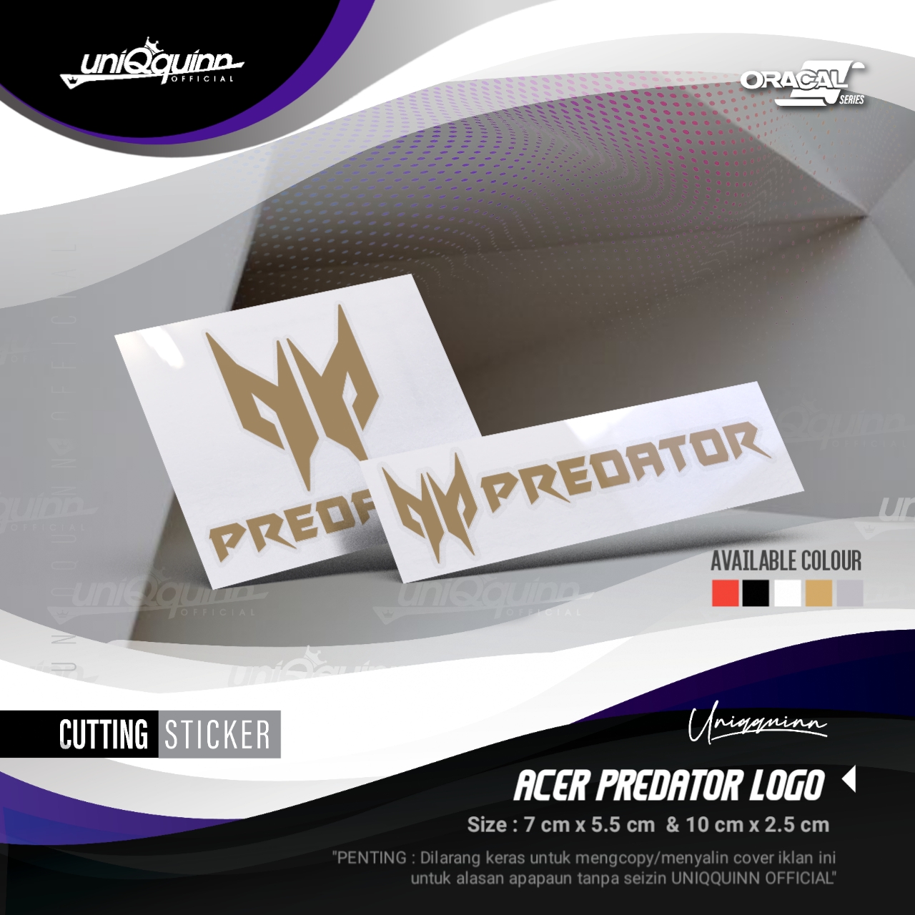 UQ Cutting Sticker Acer Predator || Cutting Stiker Predator || Stiker ...