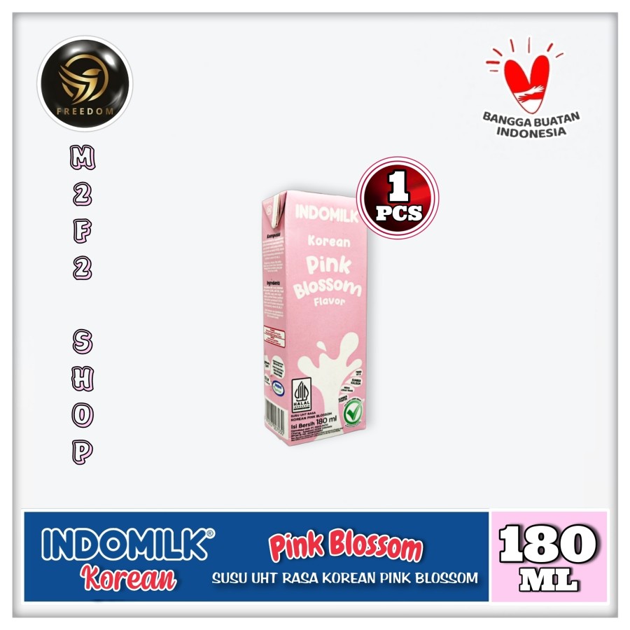 Susu Indomilk Korean Pink Blossom Kotak UHT - 180 ml (Kemasan Satuan) | Lazada Indonesia