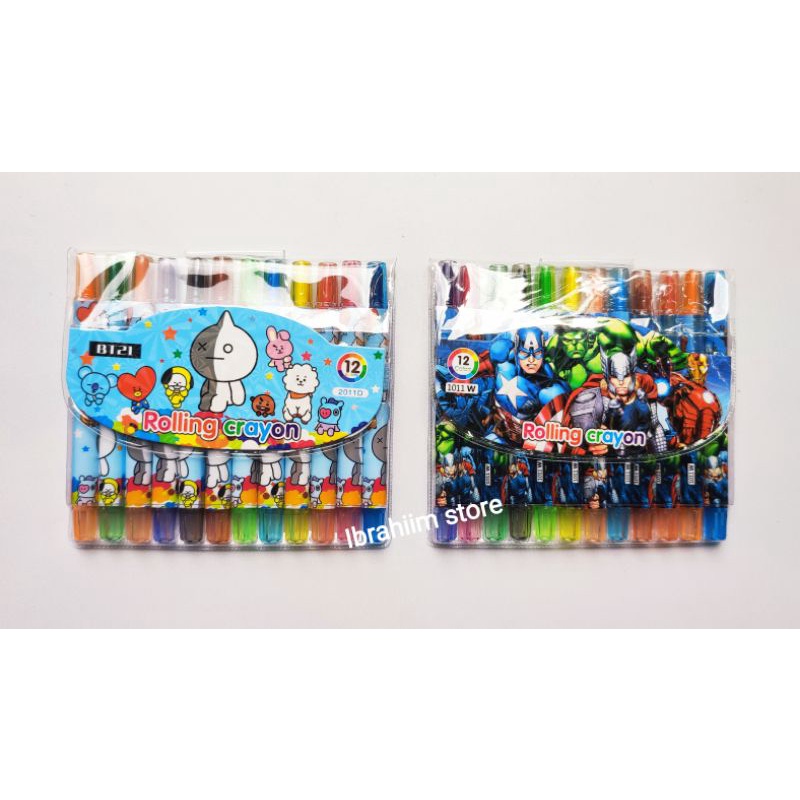 (Joyko Mini 12 warna) Krayon Putar Mini Twist Crayon Joyko TWCR ...