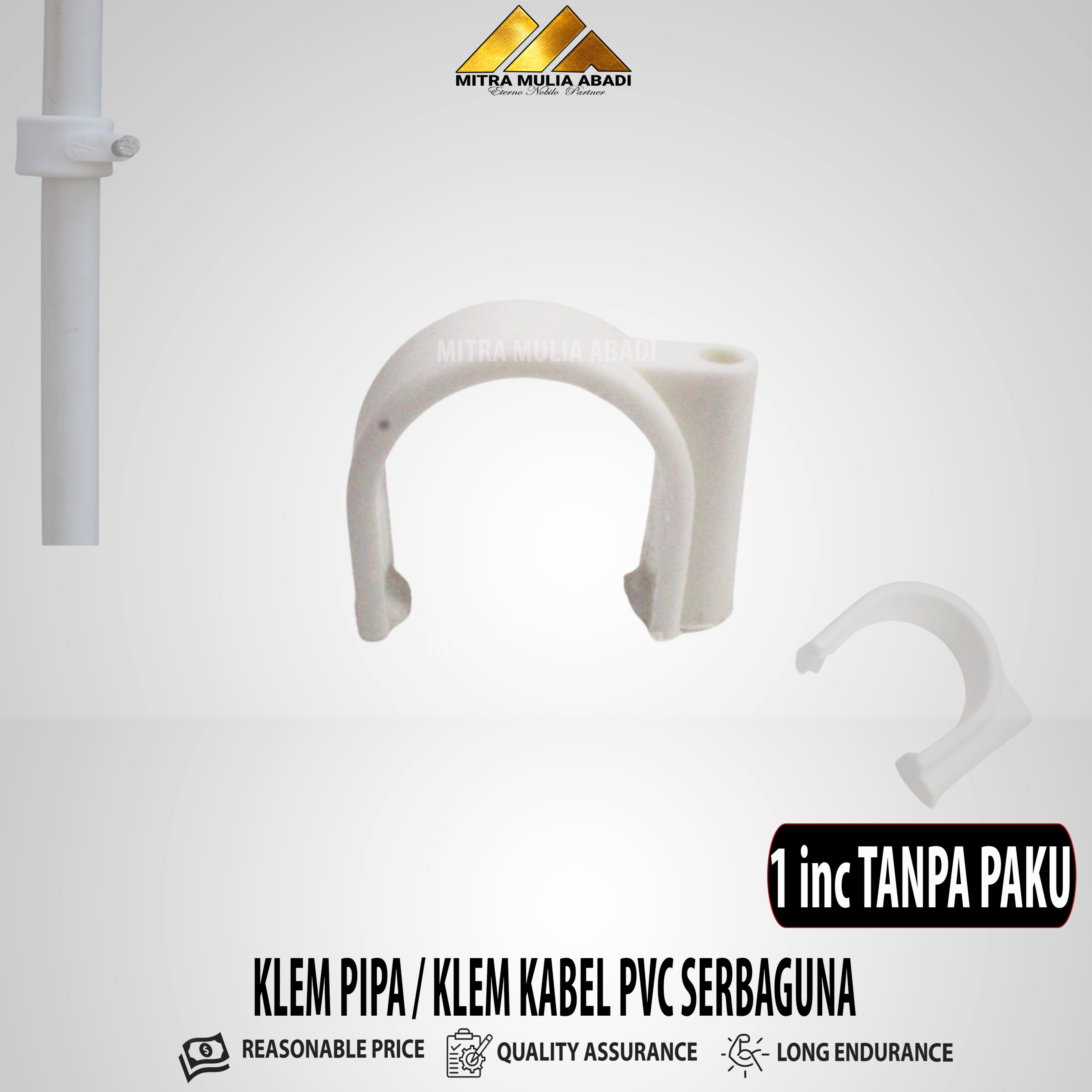 KLEM PIPA I KLEM KABEL PVC I KLEM SERBAGUNA 1INC | Lazada Indonesia
