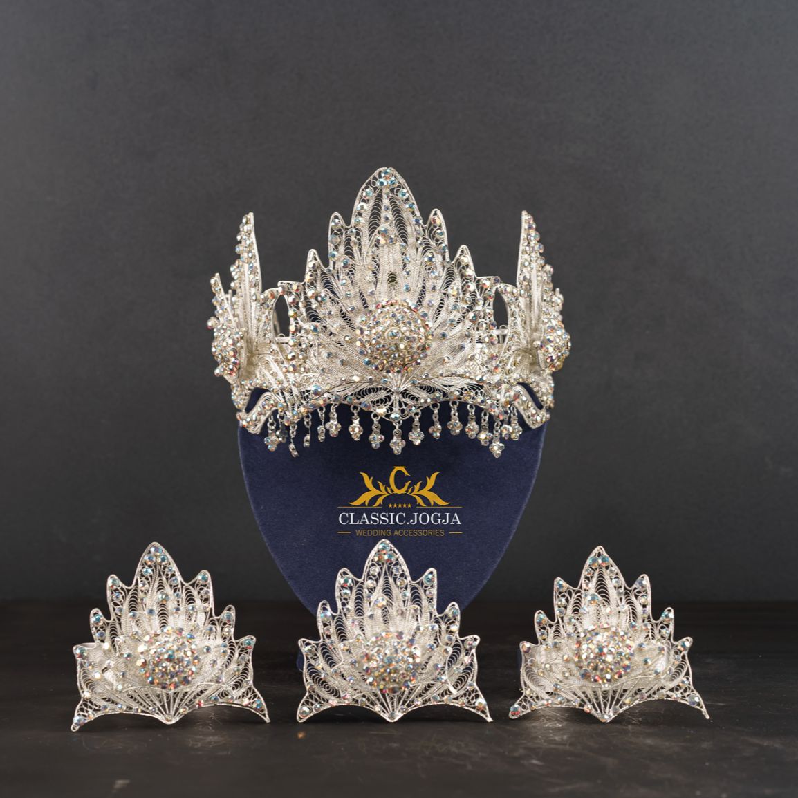 Mahkota Siger Sunda Pengantin TRAP KENCANA Silver Gold /set manten ...