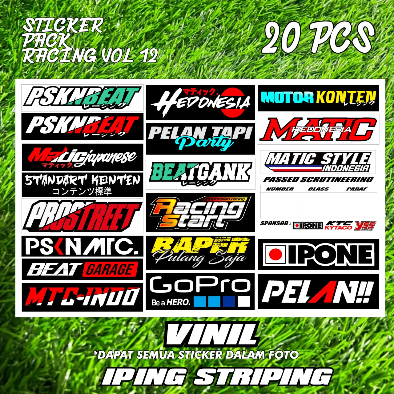 Sticker Pack RACING VOL.12 ( isi 20 pcs) - Sticker Pack Variasi List ...