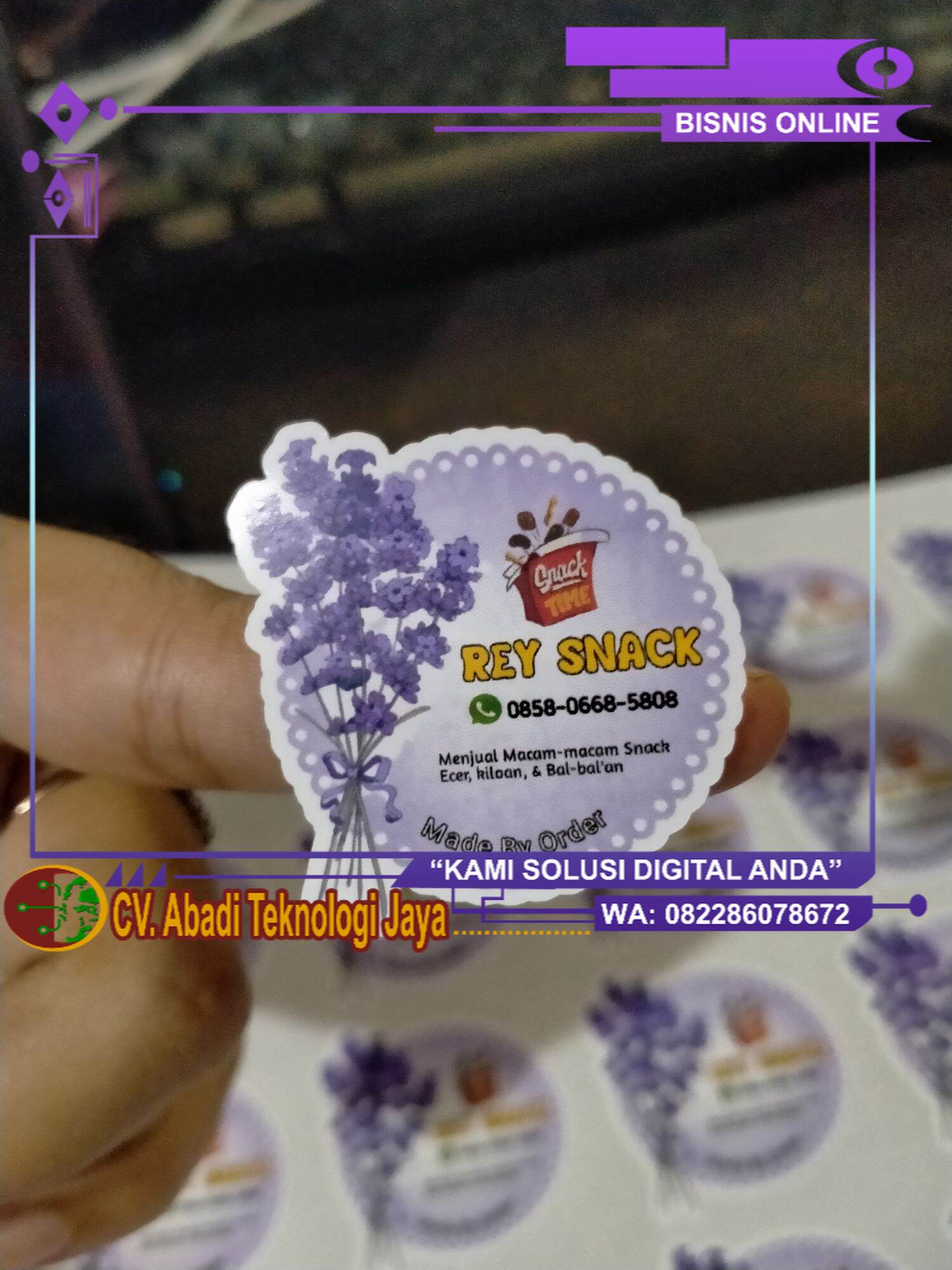 Jasa Desain+Cetak Stiker label produk ukuran 3cm-6cm siap tempel+KISS ...