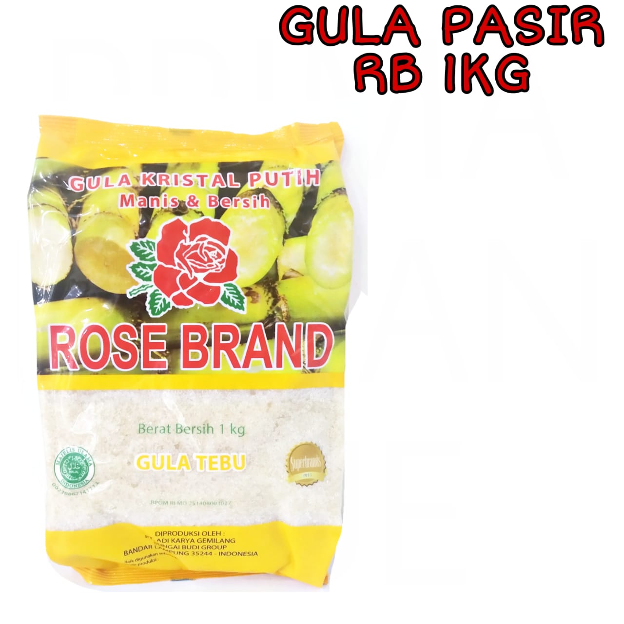 GULA KRISTAL PUTIH ROSE BRAND - GULA PASIR KEMASAN 1KG | Lazada Indonesia