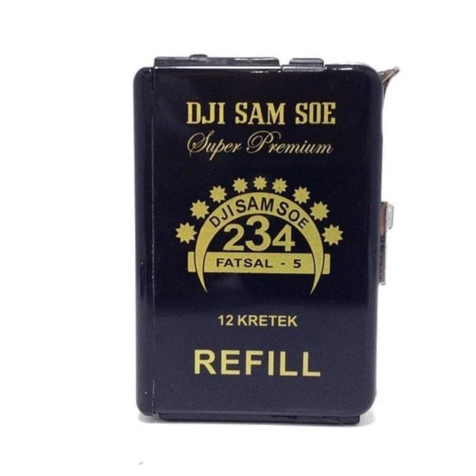 KOTAK ROKOK KOREK API LAS DJI SAM SOE 234 HITAM DJISAMSU TEMPAT ROKOK ...