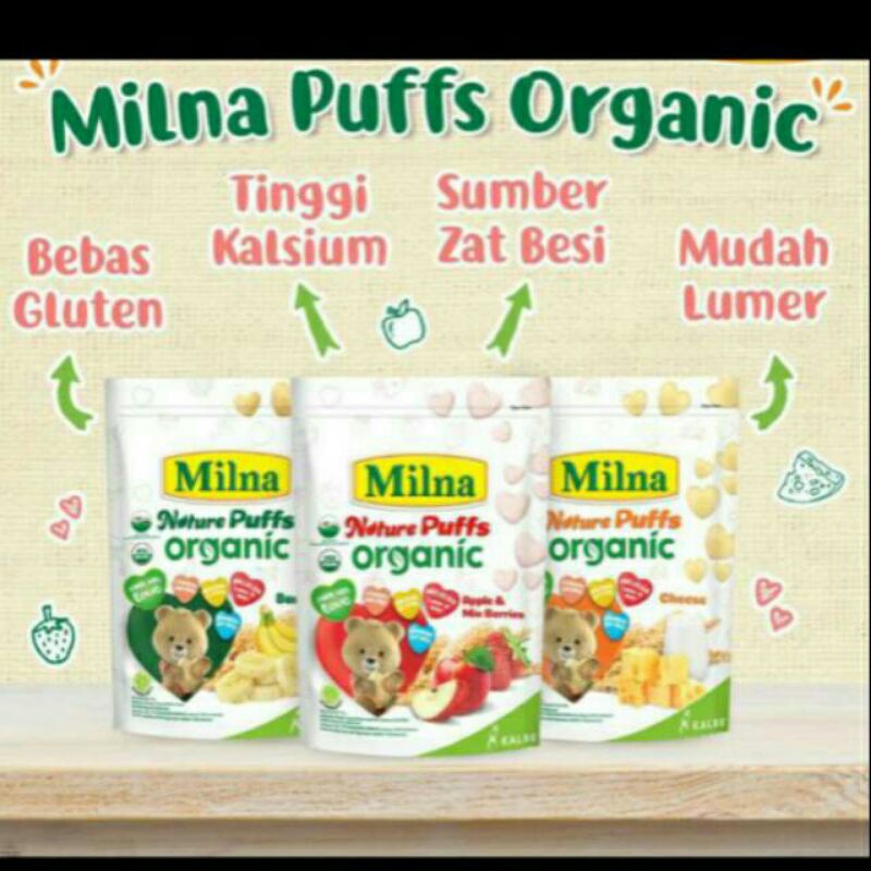 MILNA NATURE PUFF ORGANIK 15G | Lazada Indonesia