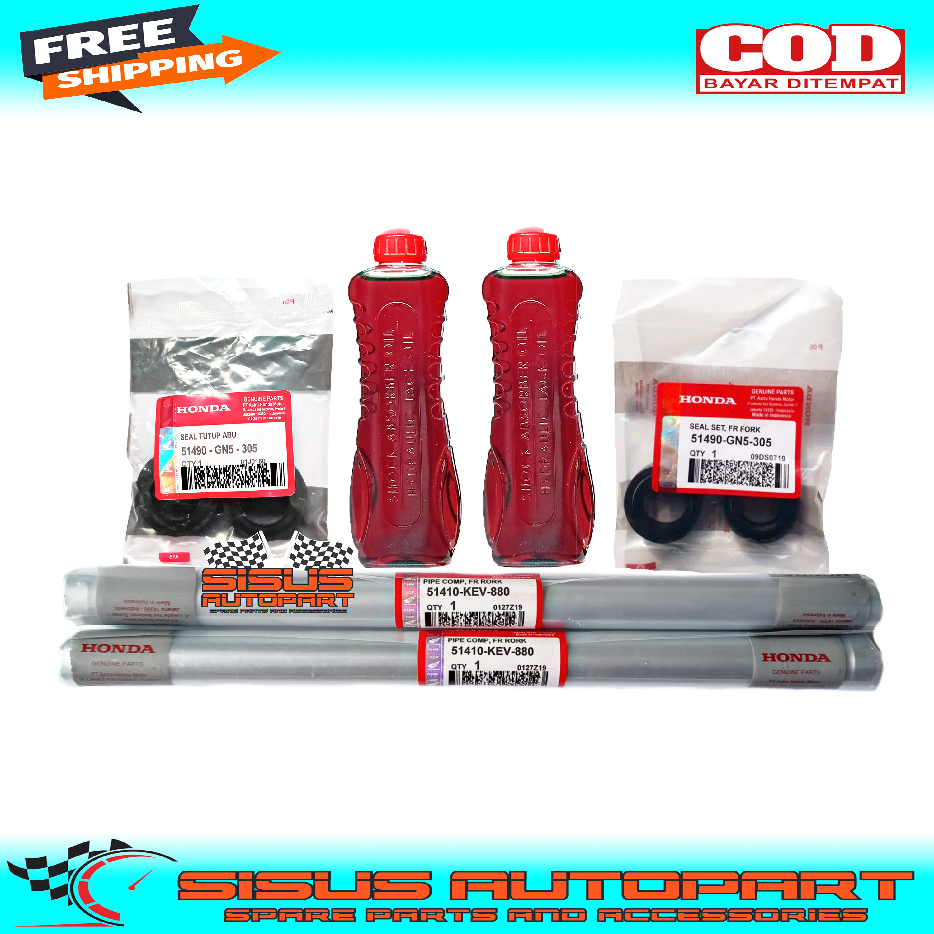 PAKET AS SHOCK DEPAN SUPRA SUPRA X SUPRA FIT LAMA SUPRA 100 / AS SHOCK ...