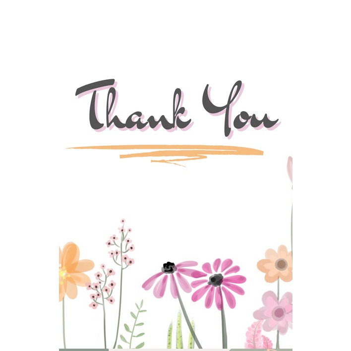( harga per 5 pcs ) 001 TCM kartu ucapan bisa custom / thankyou card ...