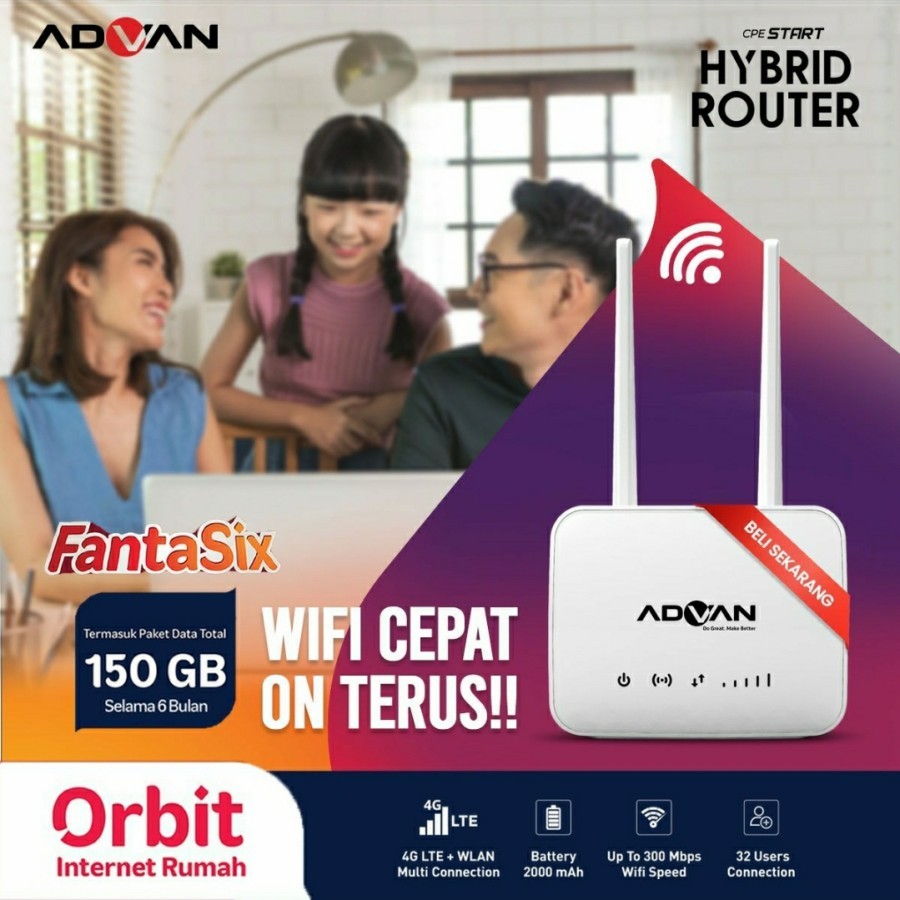MODEM MIFI WIRELESS ROUTER ADVAN CPE START SPEED 4G LTE | Lazada Indonesia