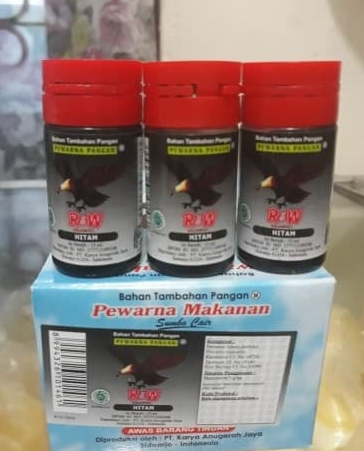 PEWARNA HITAM Rajawali / Pewarna Makanan / Pewarna Kue Warna HITAM GOOD ...