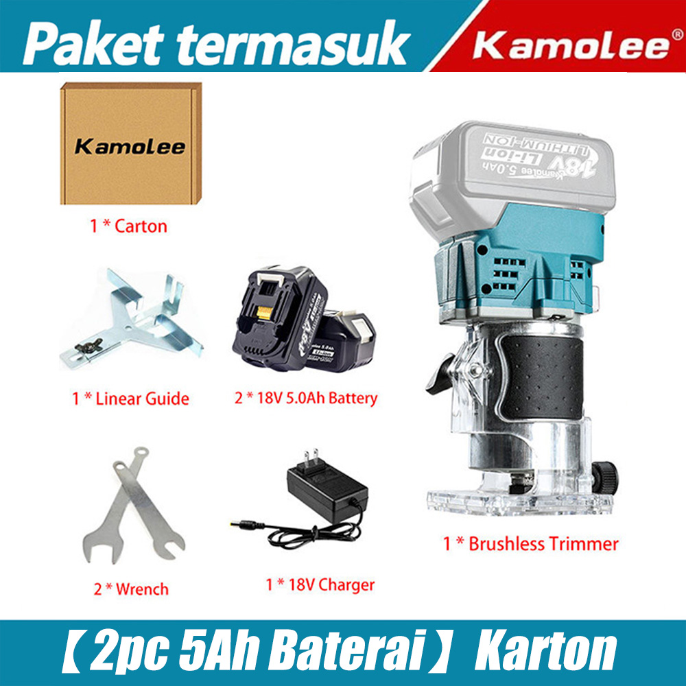Kamolee Brushless Power Routers Mesin Trimmer Multifungsi untuk Kayu ...