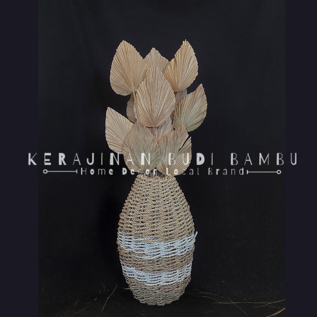 DAUN PALEM KERING TANGKAI 3 DAUN / HIASAN DAUN PALEM / RUSTIC UKURAN ...