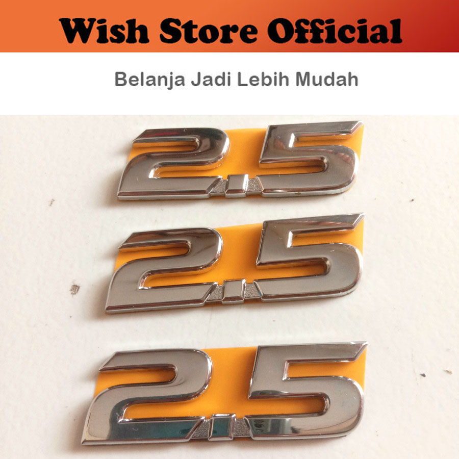 [PCS] Emblem / Car Logo / Sticker / Lambang Mobil TULISAN 2.5 KIJANG ...
