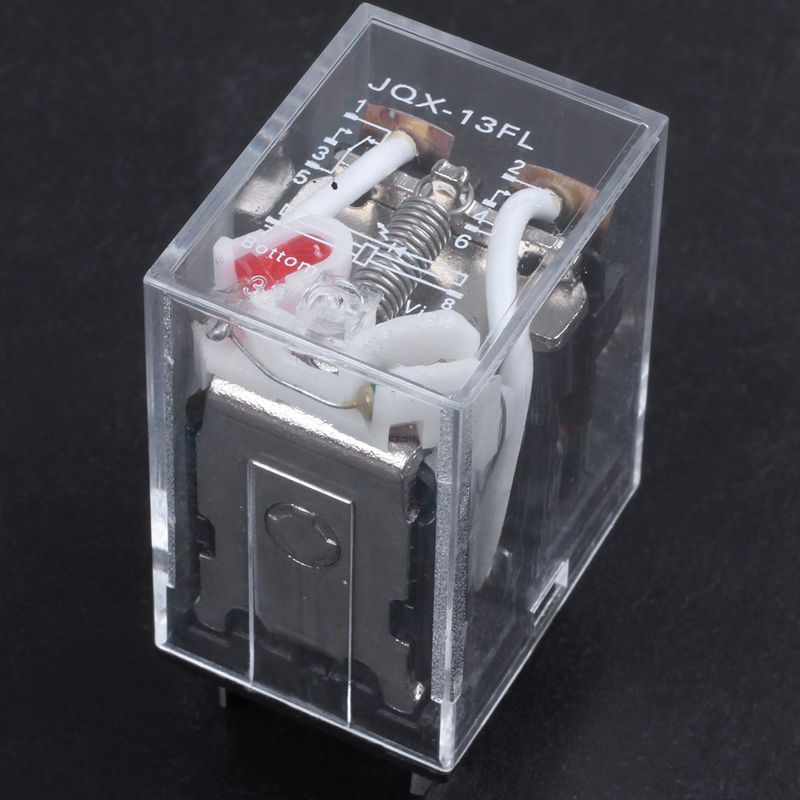 JQX-13F LY2 AC 24V Coil 8-Pin DPDT Red LED Electromagnetic Relay - Electronicsstore - ThaiPick