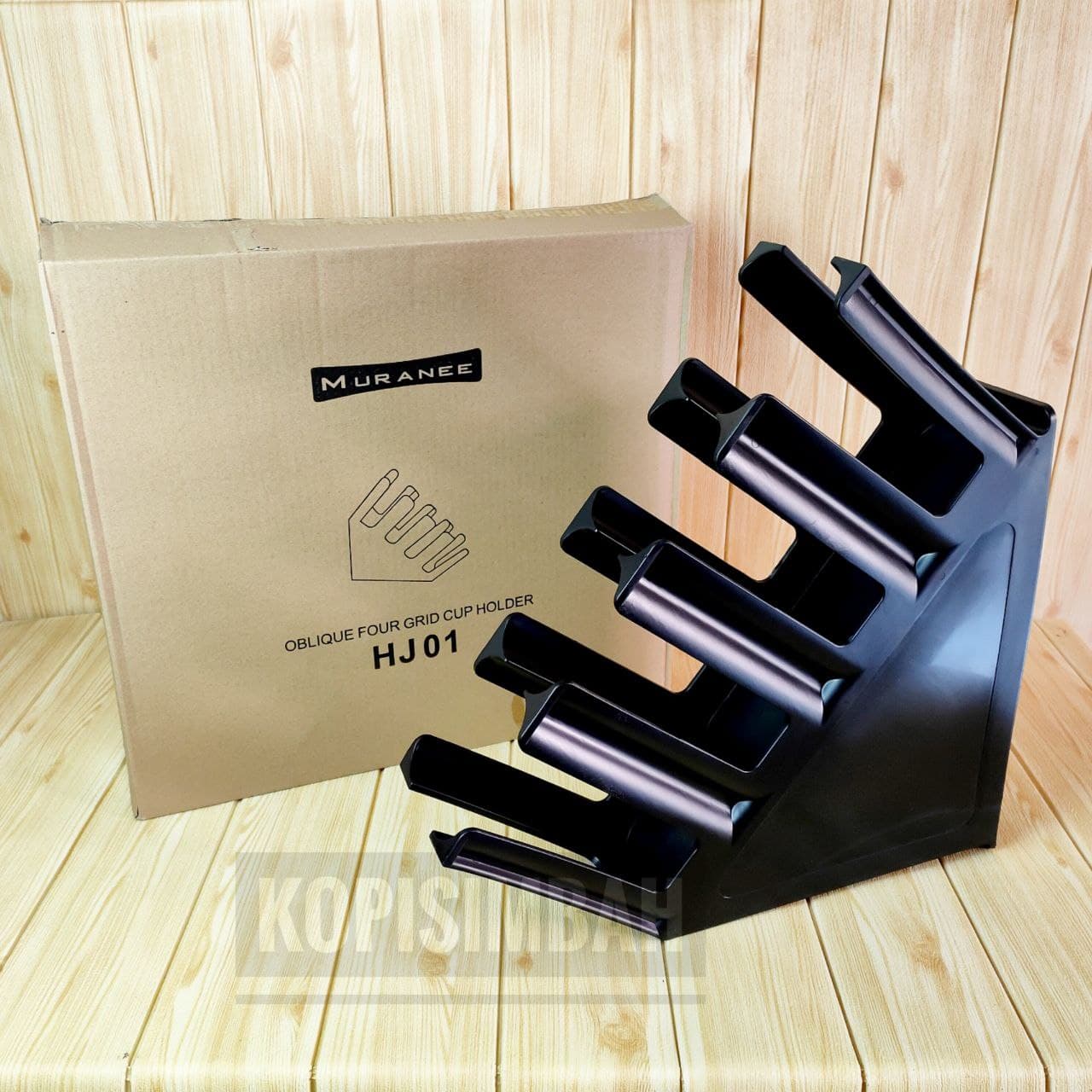 Plastic Cup Holder Kapasitas 4 Grid Slot Stand Wadah Tatakan Rak Tempat ...