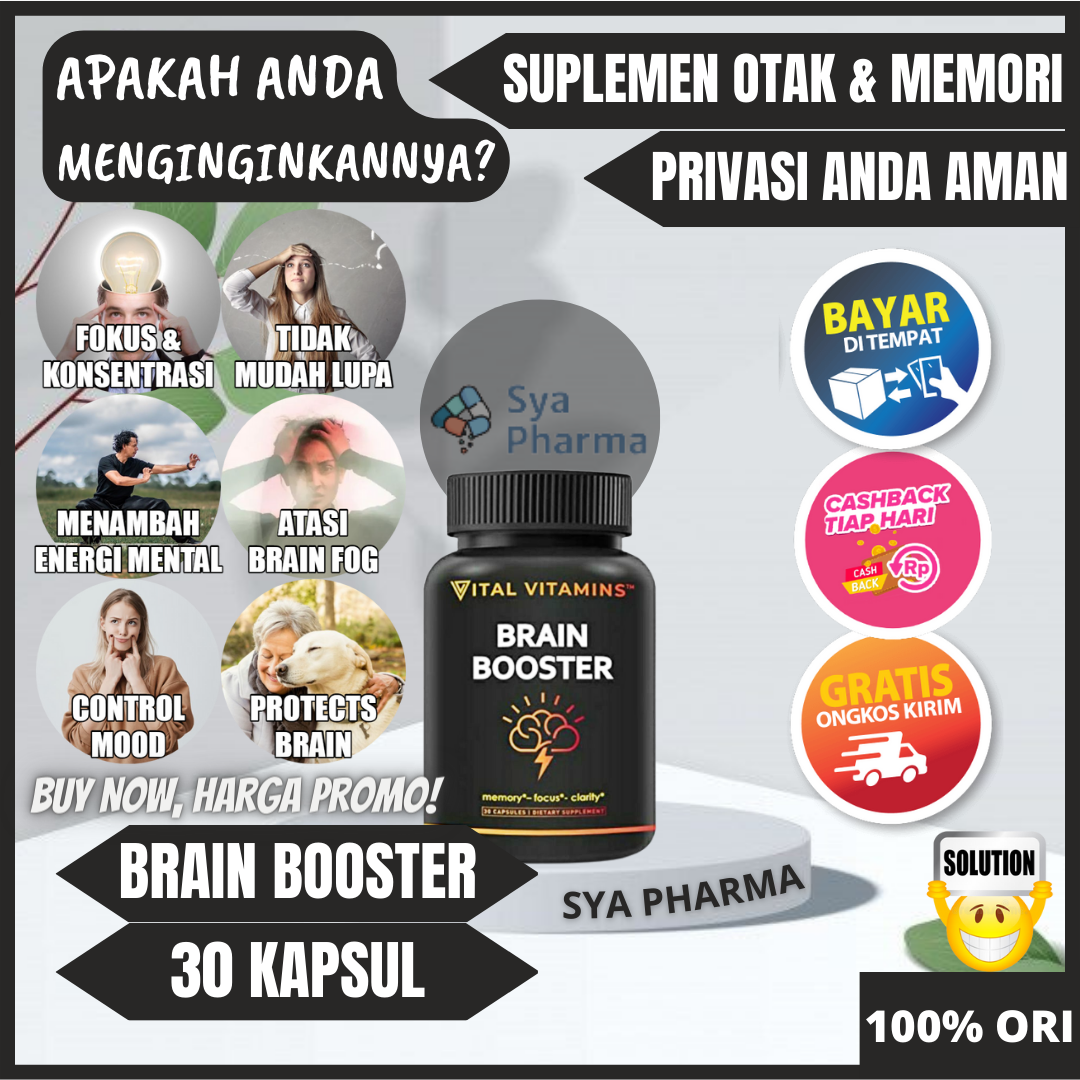 Vitamin Brain Booster Obat Nutrisi Otak Orang Dewasa dan Kecerdasan ...