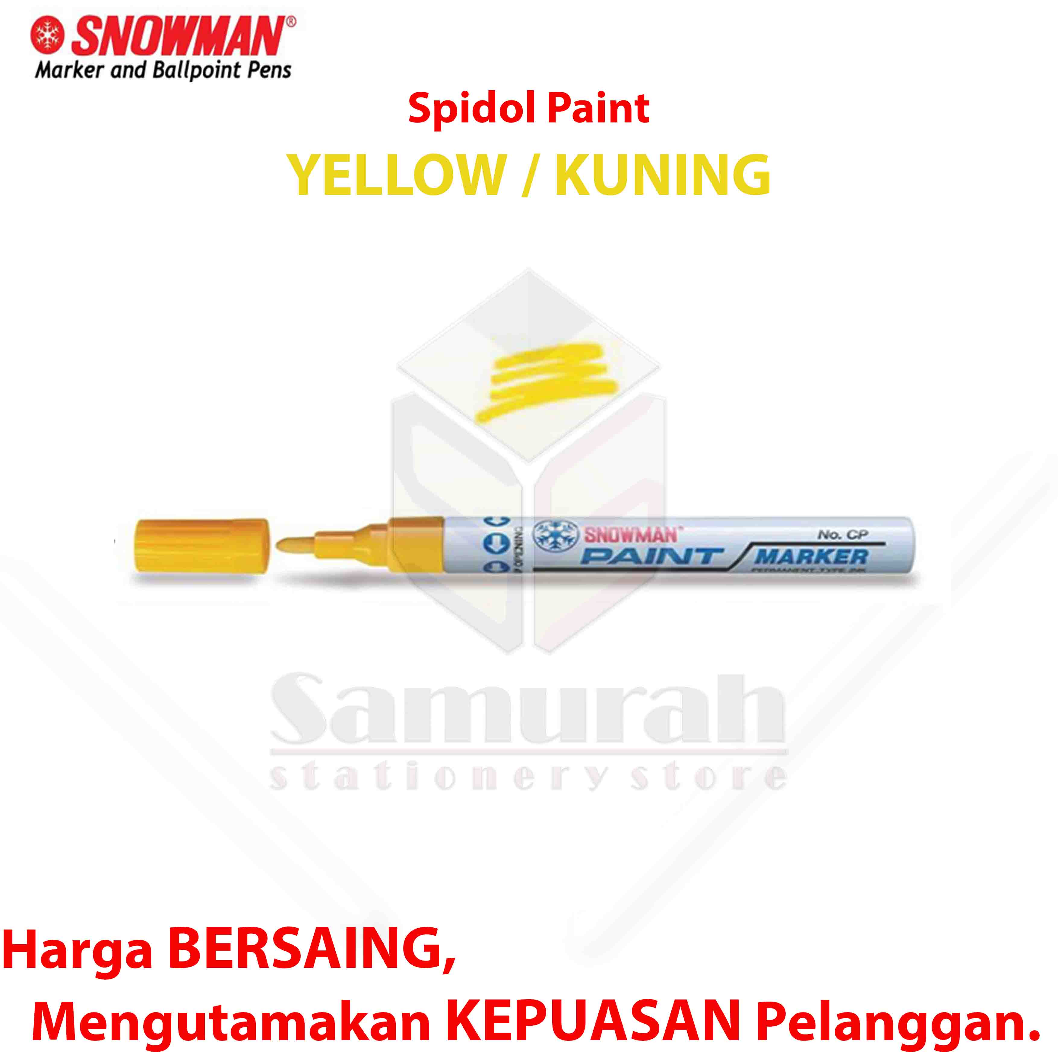 Spidol Paint Marker Snowman Permanent 10 Warna - Emas Perak Putih Hitam ...