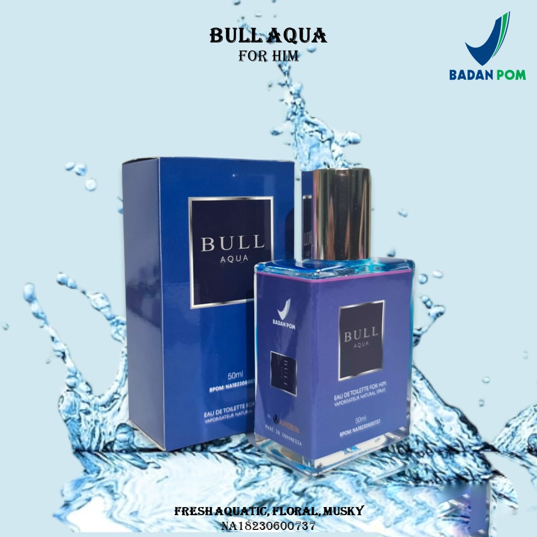 Parfum Bull Aqua 50ml Miinyak Wangi Pria 50ml BPOM dan Halal Wangi ...